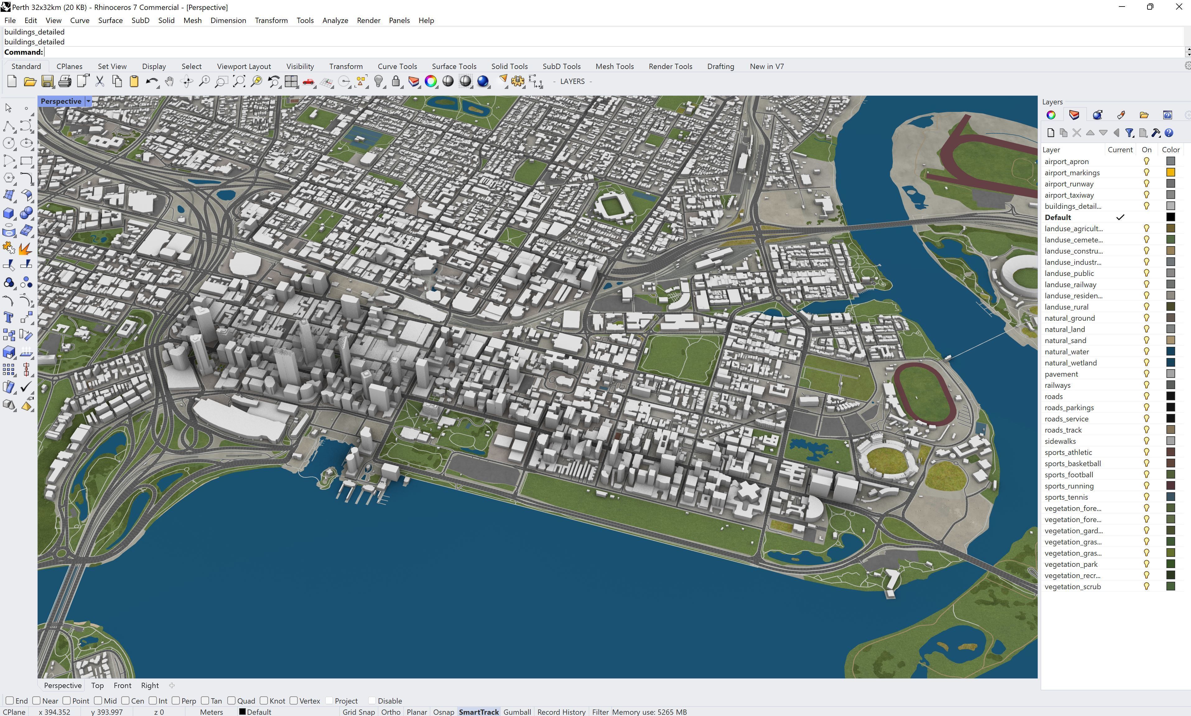 3D model Perth - 3D City Model VR / AR / low-poly | CGTrader