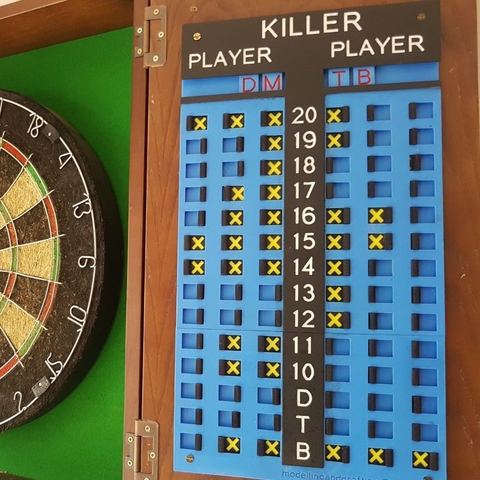 Darts scoreboard for Killer and 301 for 3D Printing 3D model 3D ...