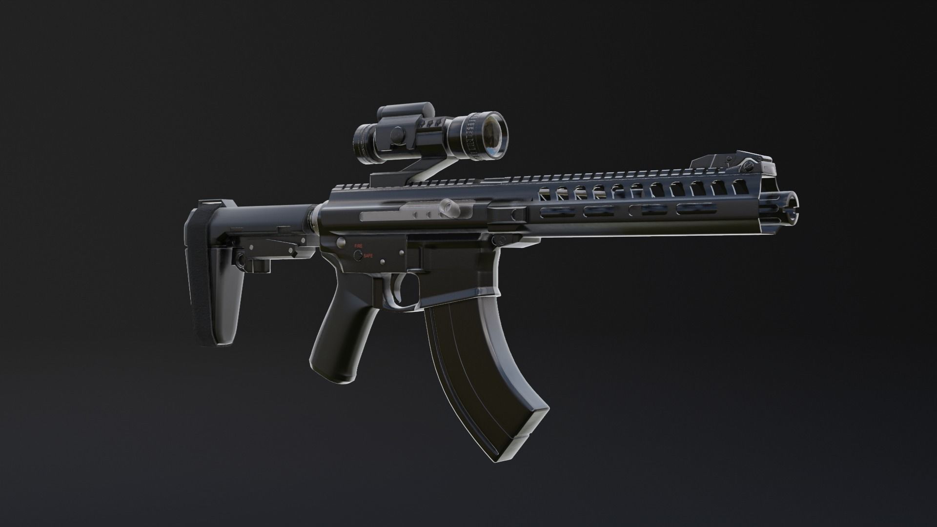 AR-15 ak - rifle 3D model | CGTrader