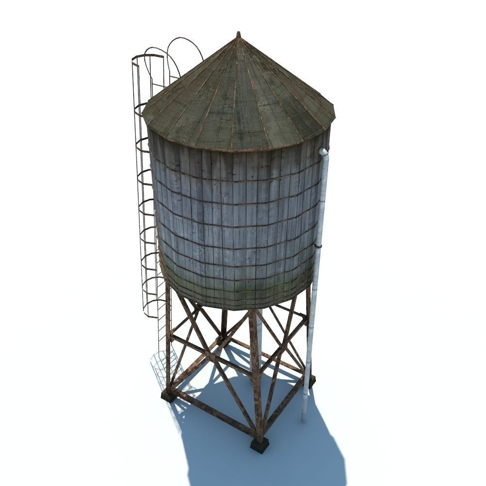 3D model water tower VR / AR / low-poly | CGTrader