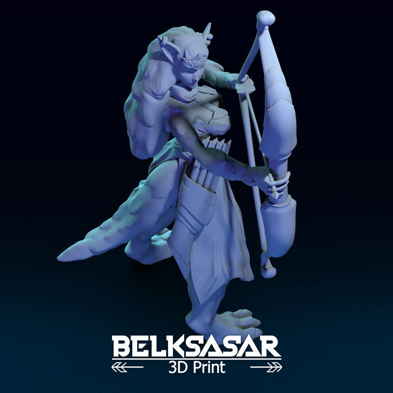Werewolf Female Hunter 3D model 3D printable | CGTrader