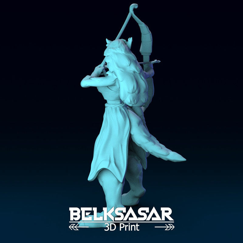 Werewolf Female Hunter 3D model 3D printable | CGTrader