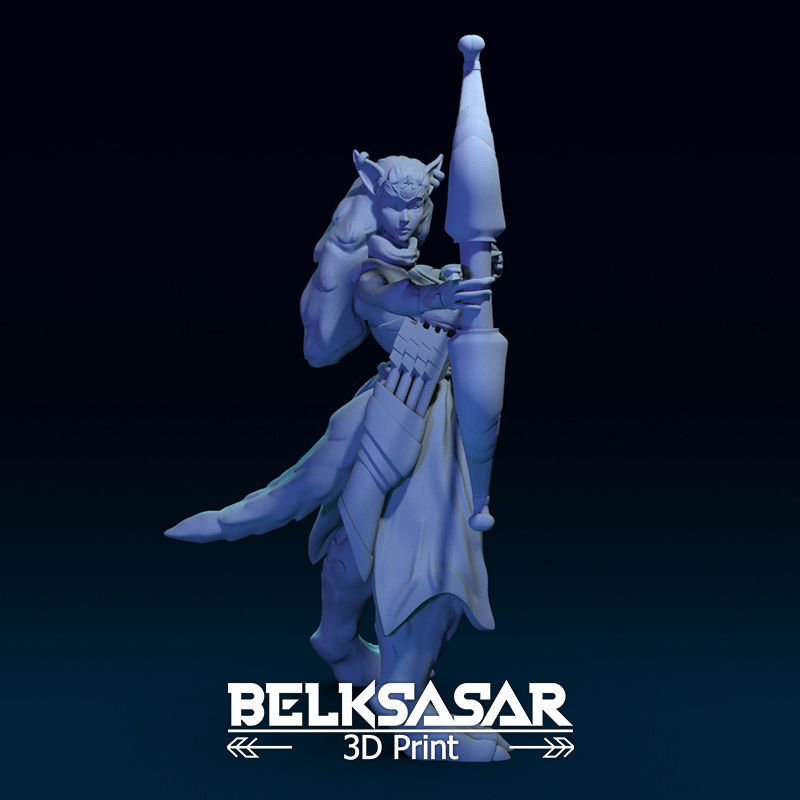 Werewolf Female Hunter 3D model 3D printable | CGTrader