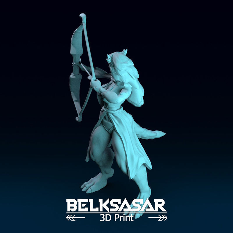 Werewolf Female Hunter 3D model 3D printable | CGTrader