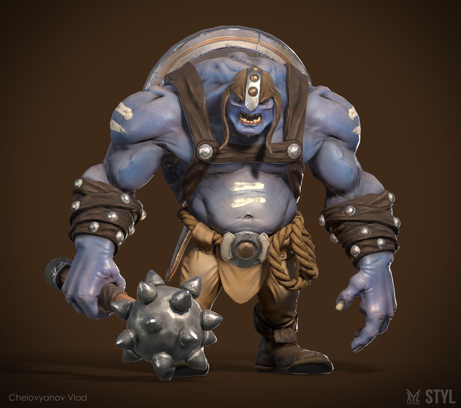 3D model Mountain giant Lowpoly with rigging VR / AR / low-poly | CGTrader