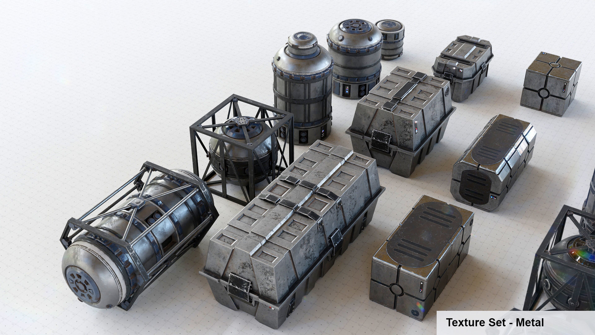 3D model Star Wars Crates and Barrels 33 Variants - 3D Asset Kit PBR VR ...