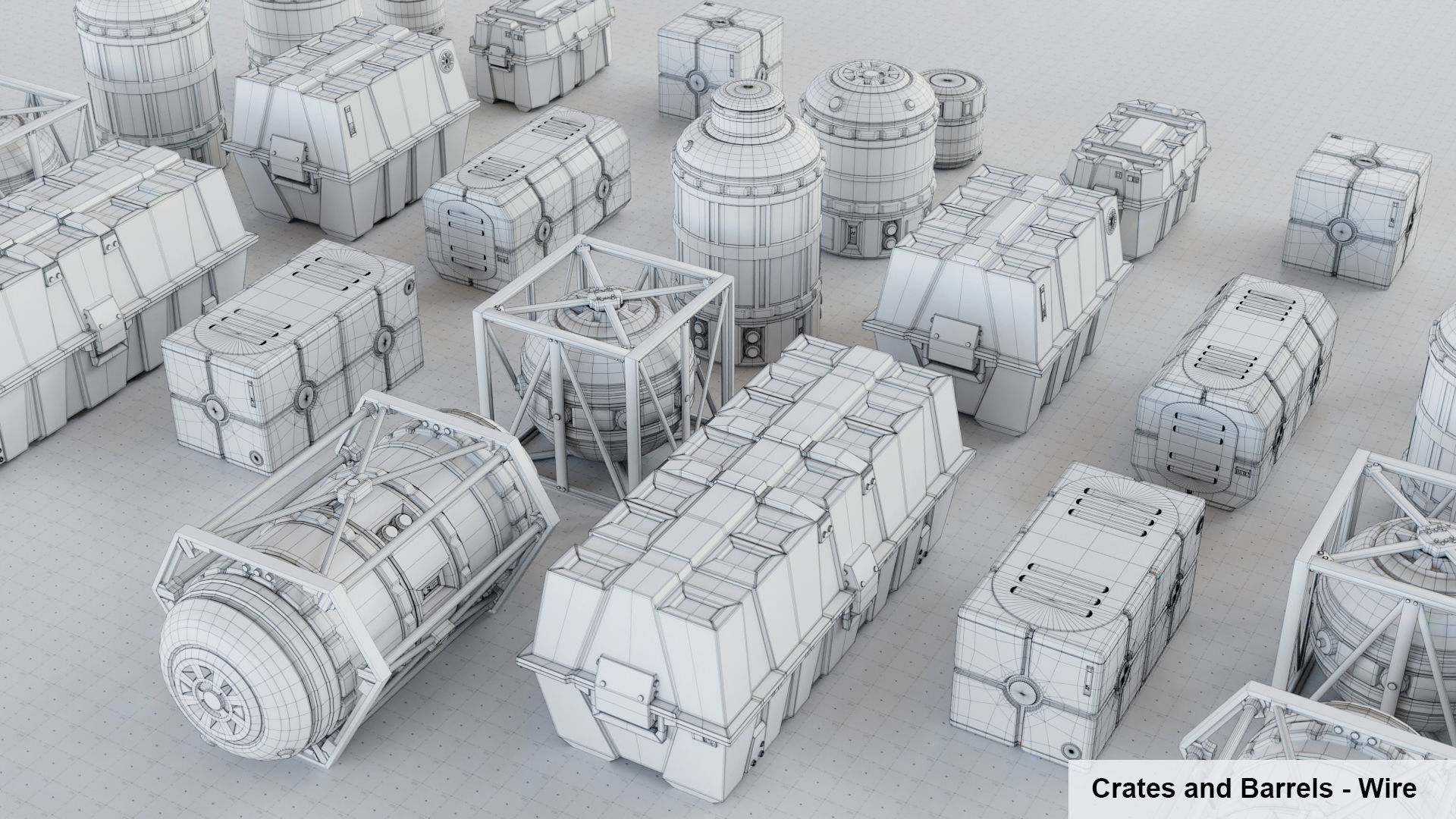 3D model Star Wars Crates and Barrels 33 Variants - 3D Asset Kit PBR VR ...