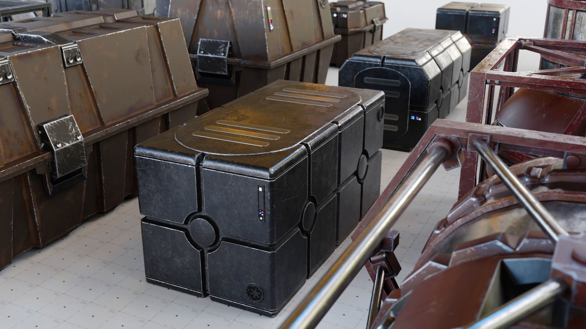 3D model Star Wars Crates and Barrels 33 Variants - 3D Asset Kit PBR VR ...