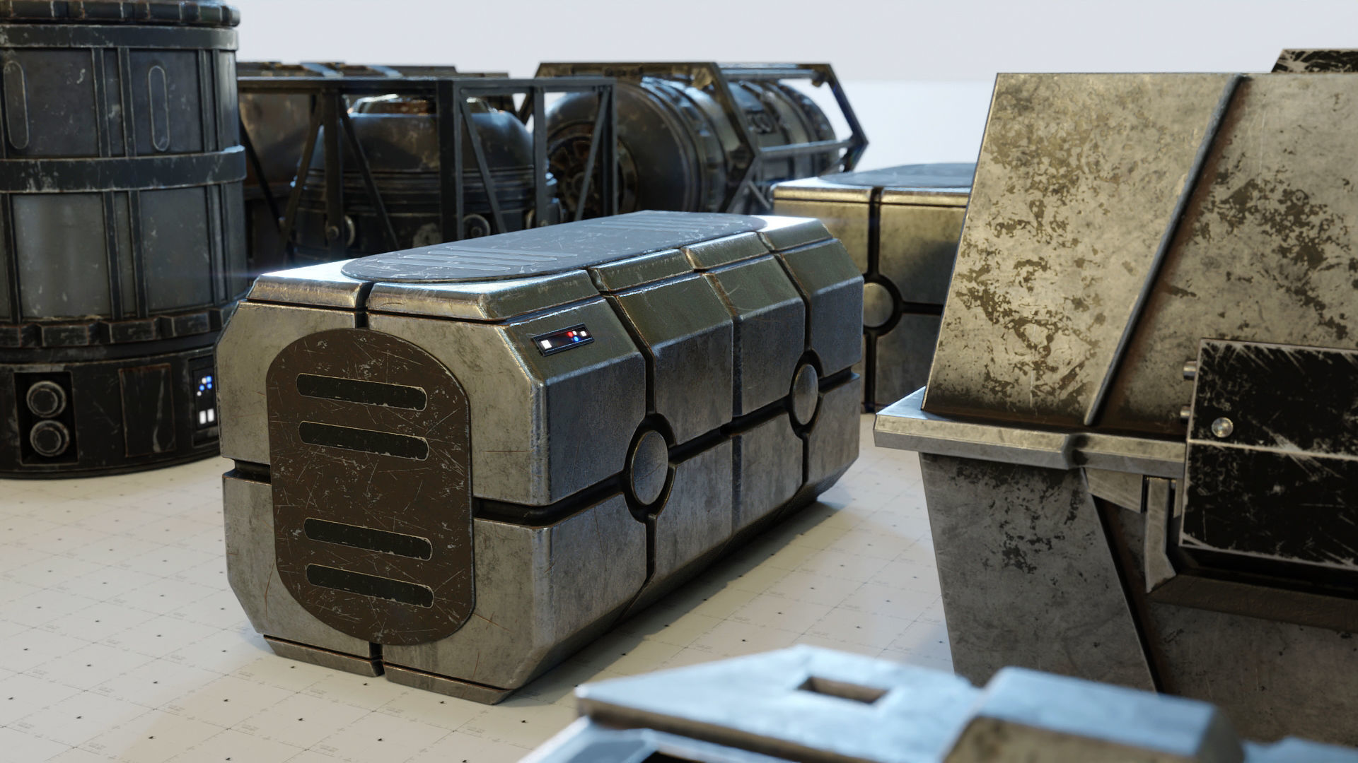 3D model Star Wars Crates and Barrels 33 Variants - 3D Asset Kit PBR VR ...