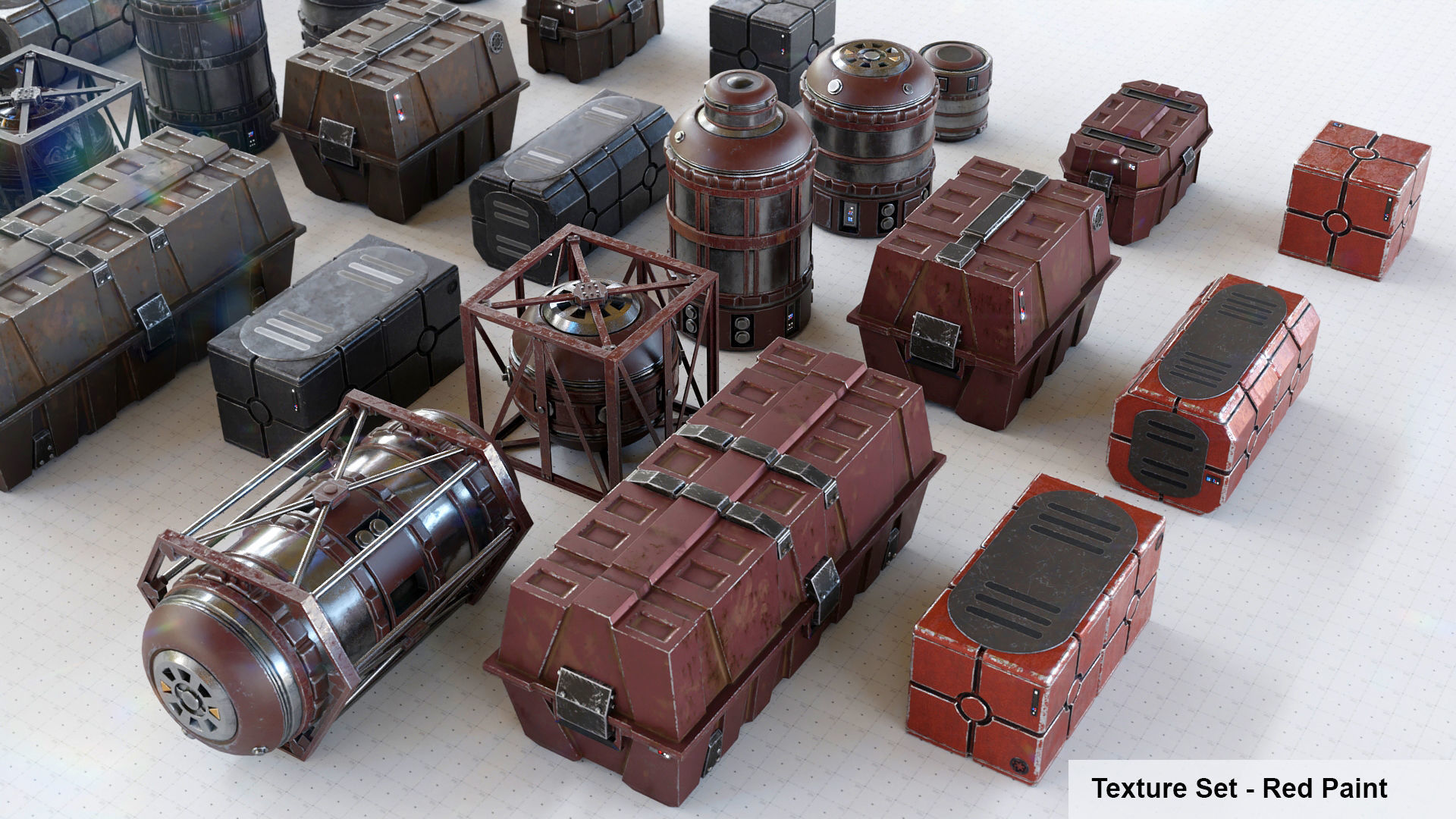 3D model Star Wars Crates and Barrels 33 Variants - 3D Asset Kit PBR VR ...