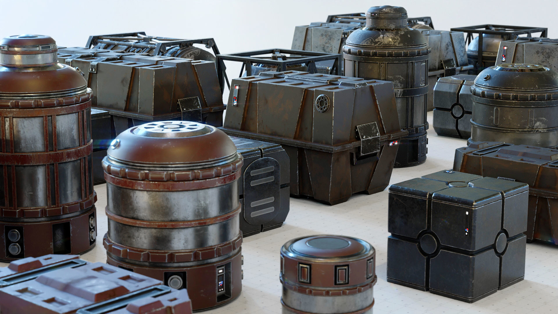 3D model Star Wars Crates and Barrels 33 Variants - 3D Asset Kit PBR VR ...