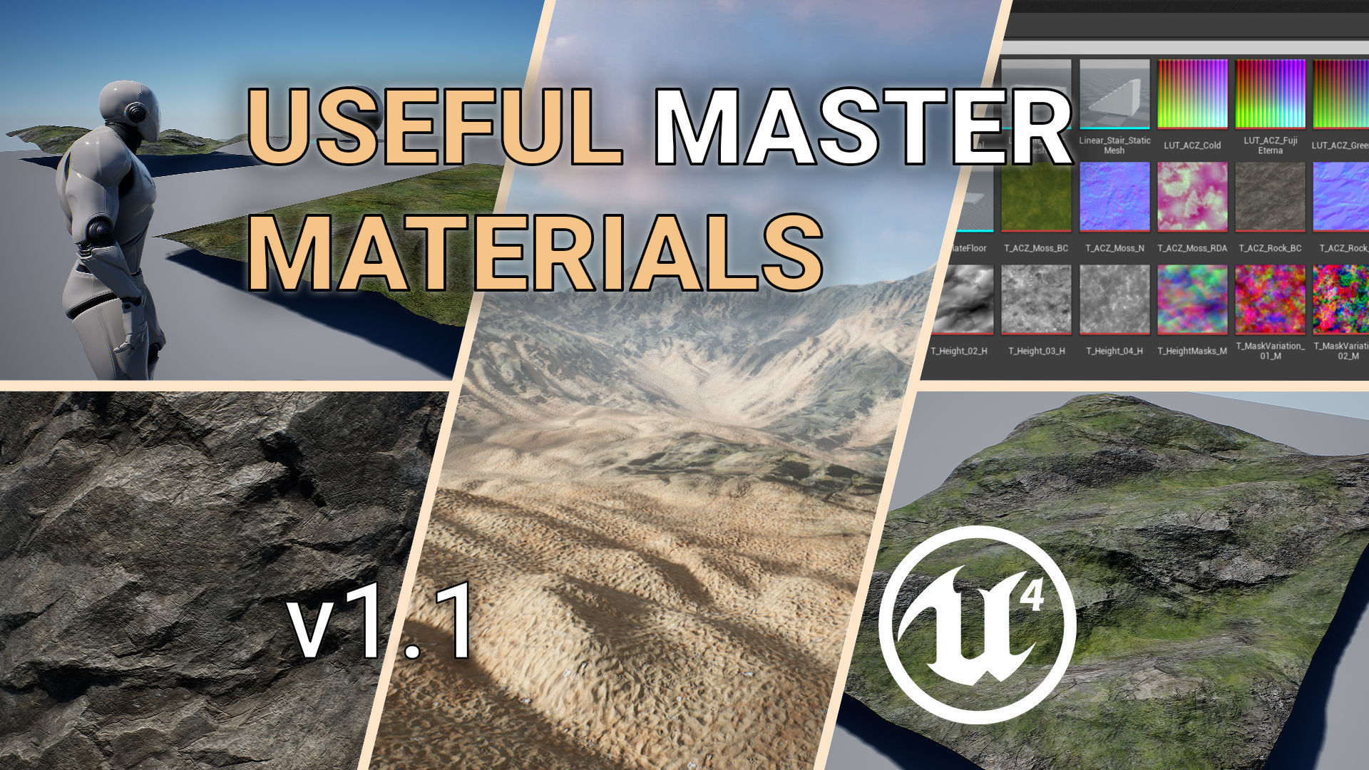 3D model Unreal Engine 4 - Useful Master Materials Updated Version VR ...