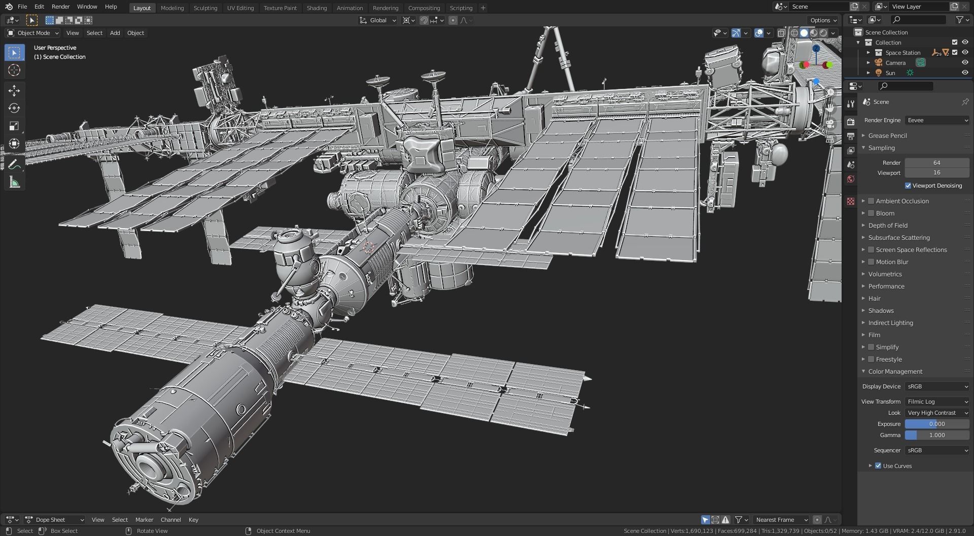 INTERNATIONAL SPACE STATION 3D model animated rigged | CGTrader