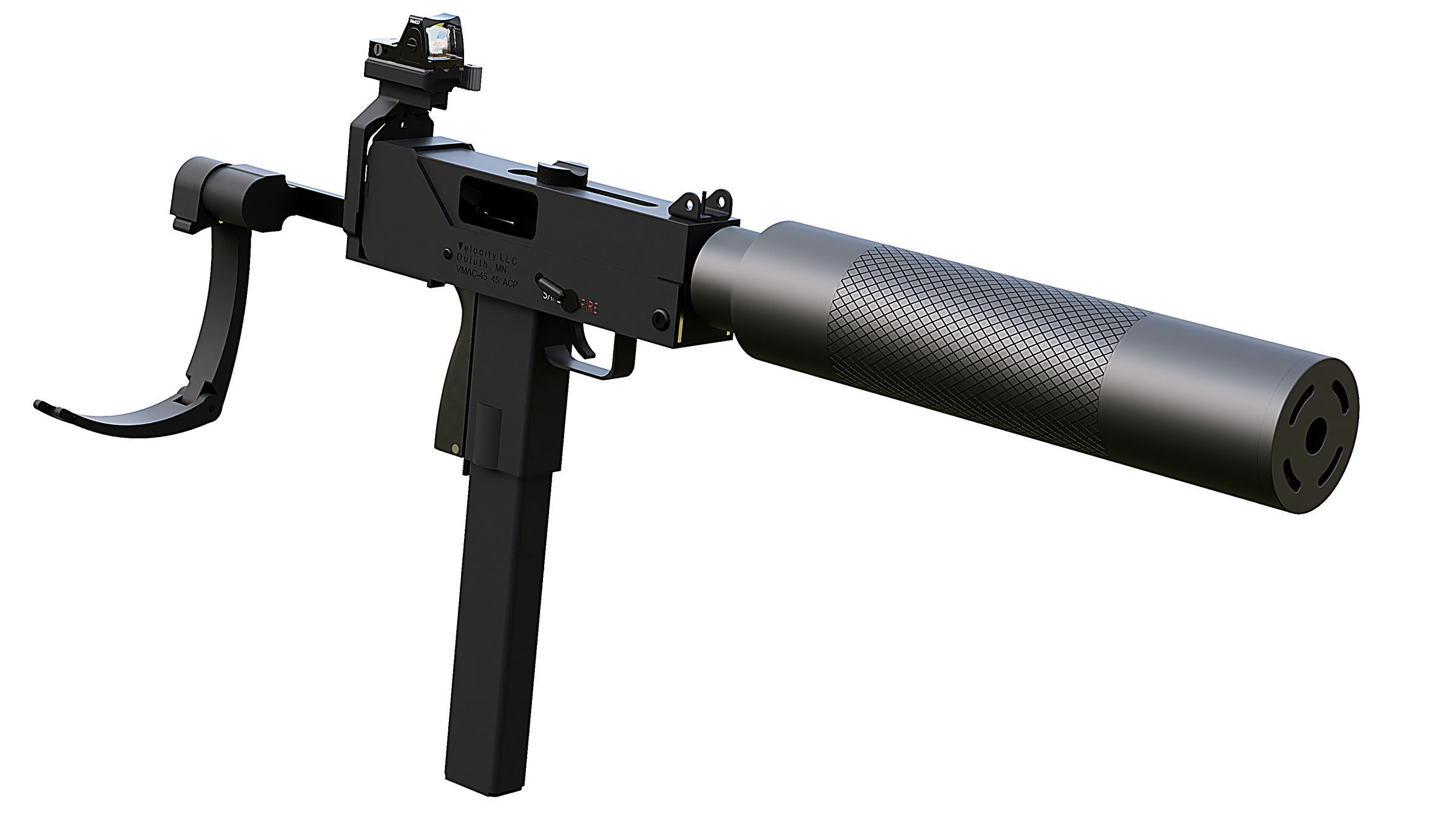 Ingram M10 MAC10 VMAC45 3D model | CGTrader