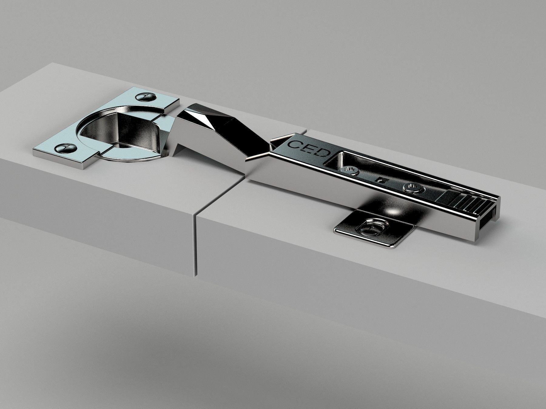 hinge stainless steel door latch 3D model animated | CGTrader