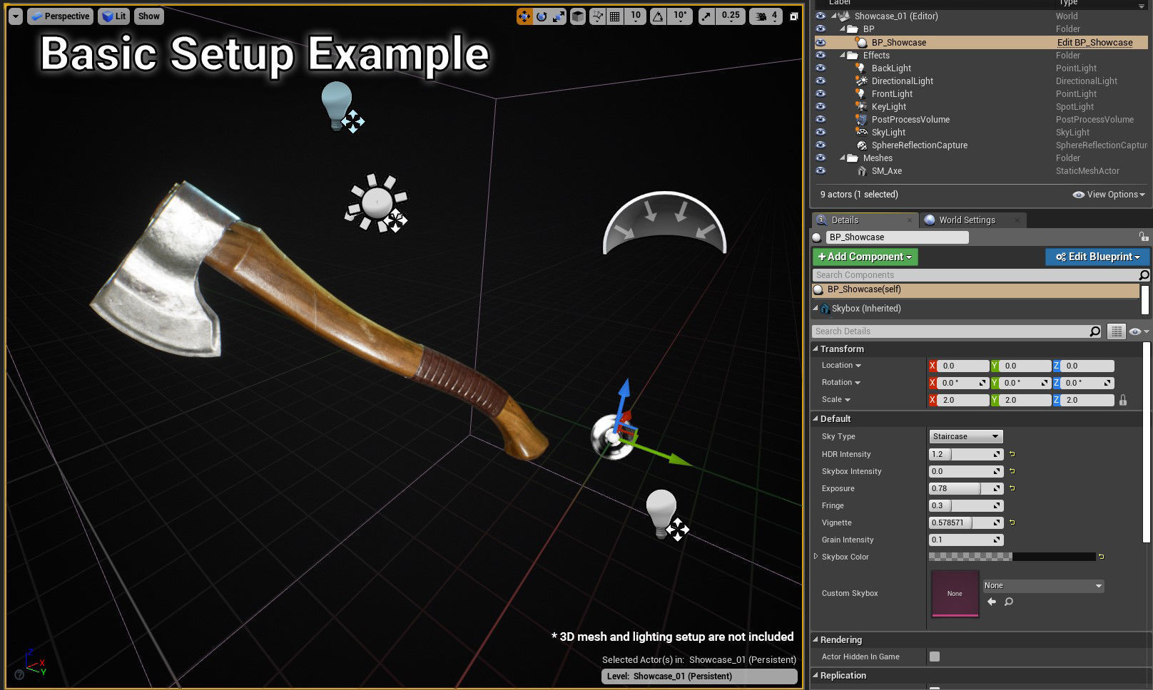 Unreal Engine 4 - Showcase Blueprint and Resources 3D model | CGTrader