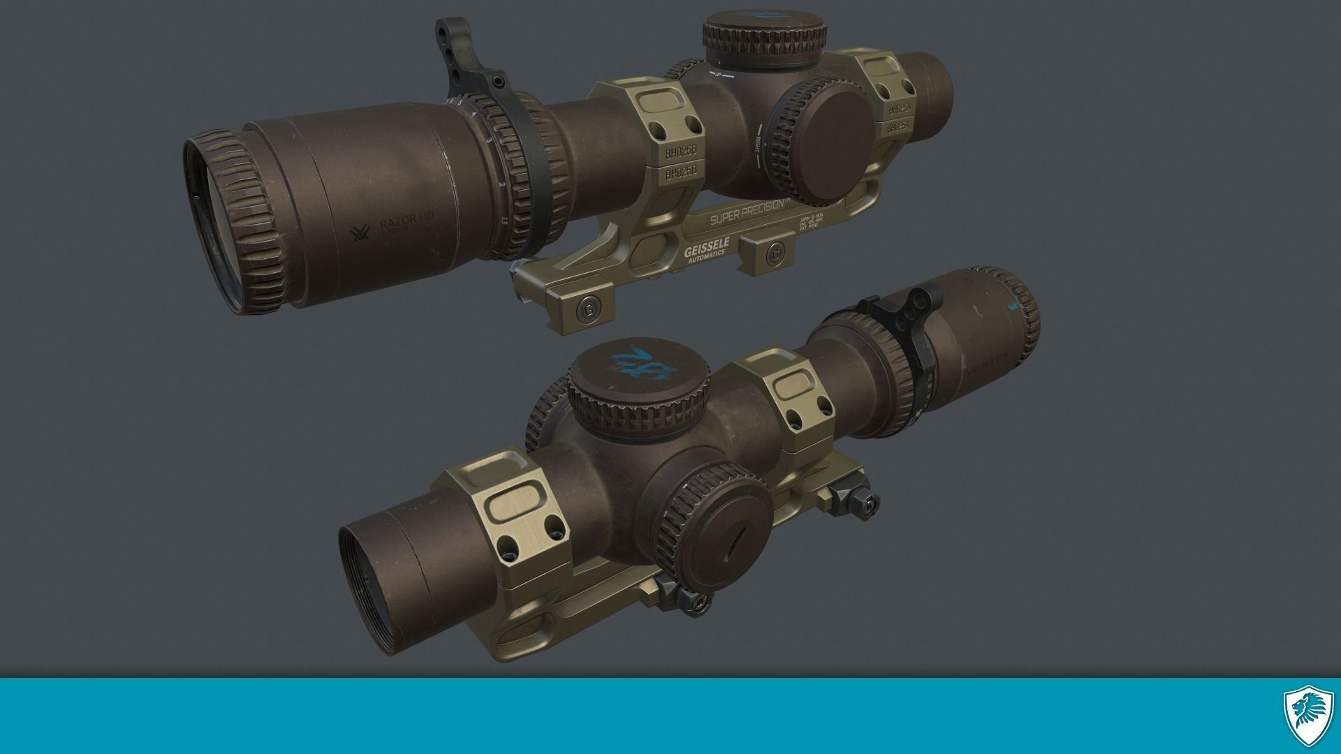 3D model Vortex Razor HD Gen III 1-10 LPVO Low Poly VR / AR / low-poly ...