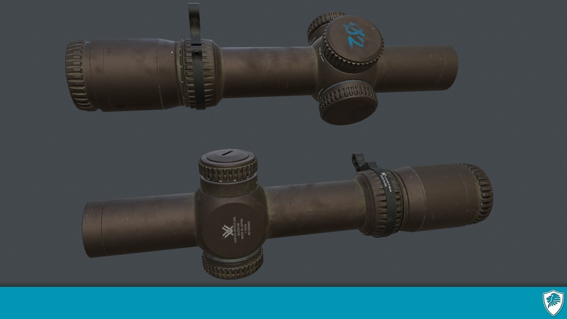 3D model Vortex Razor HD Gen III 1-10 LPVO Low Poly VR / AR / low-poly ...