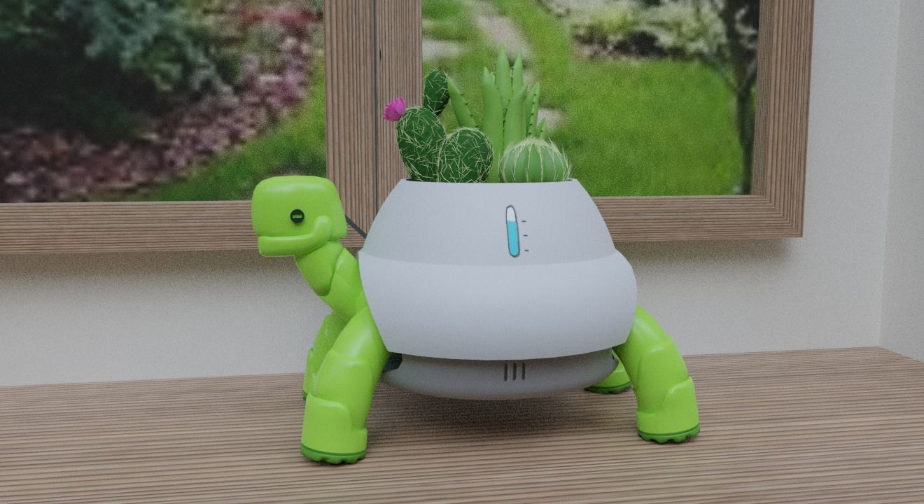 3D model Robot Turtle Planter VR / AR / low-poly | CGTrader
