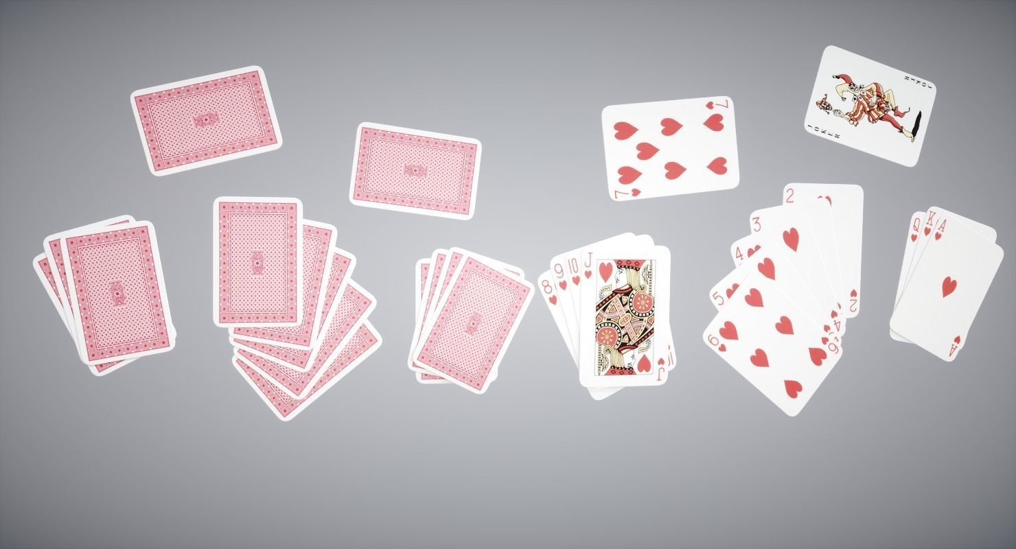 3D model Cards set of playing VR / AR / low-poly | CGTrader