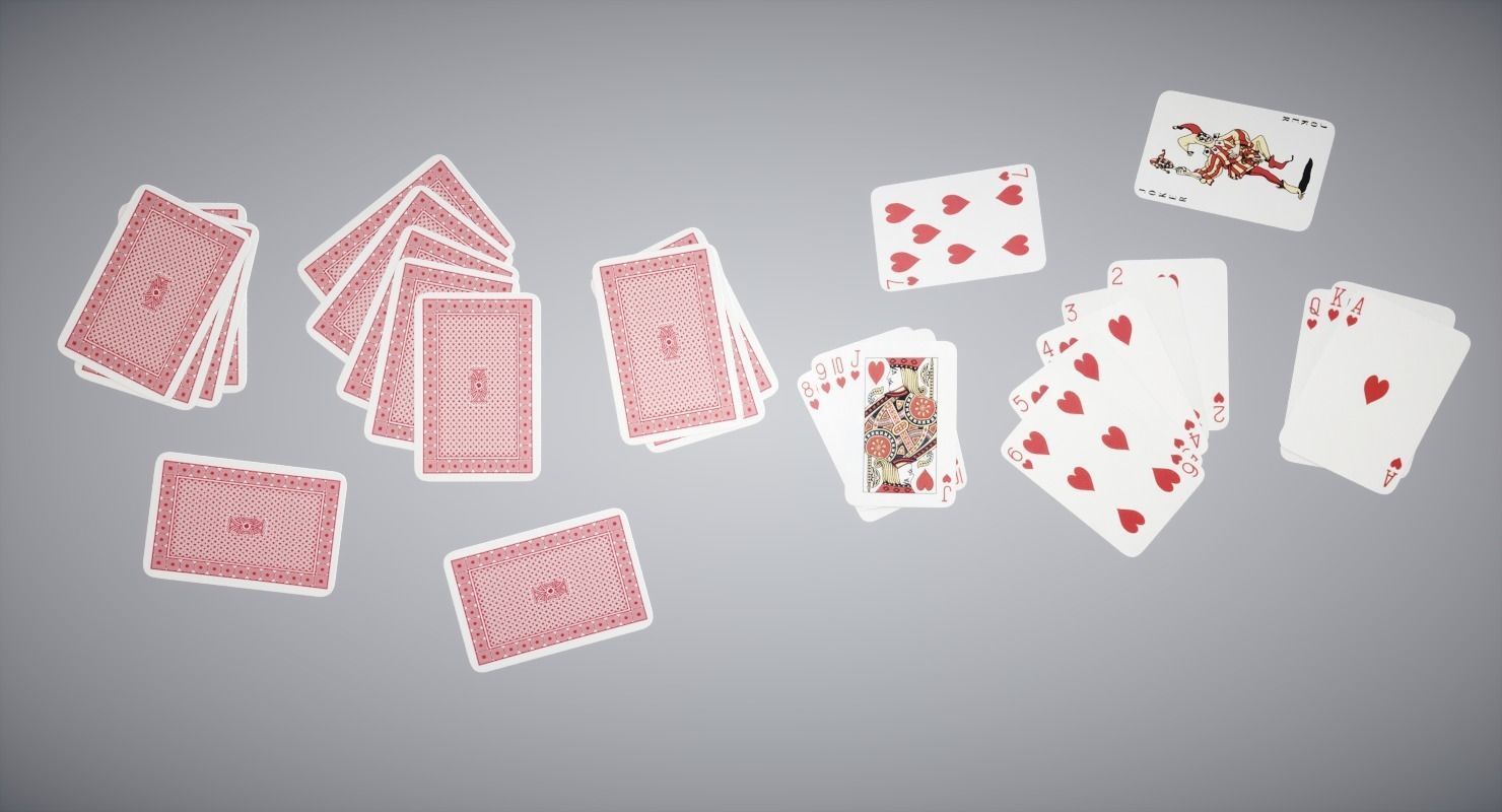3D model Cards set of playing VR / AR / low-poly | CGTrader