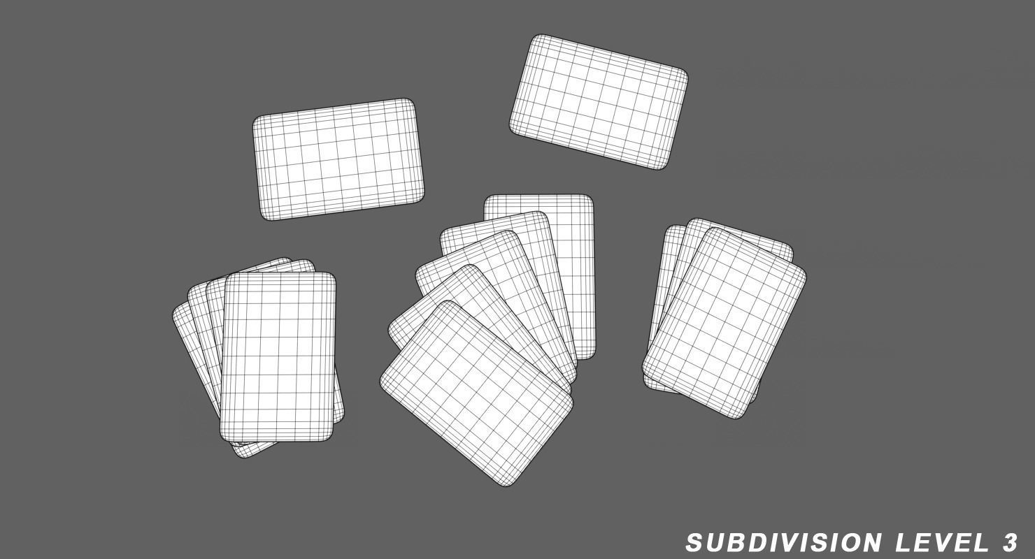 3D model Cards set of playing VR / AR / low-poly | CGTrader