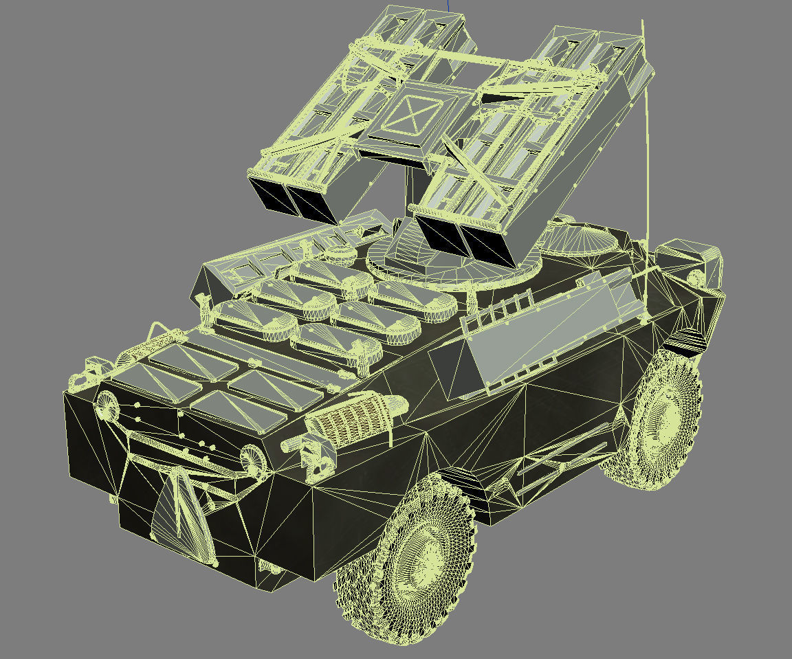 Gaskin 9K31 Strela Rocket Vehicle 3D model | CGTrader