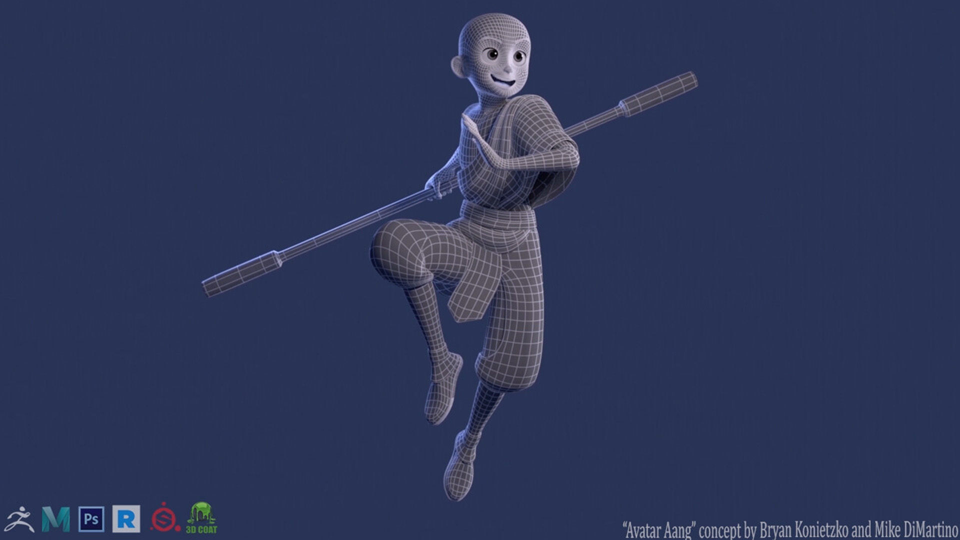 Aang Rig For Maya With Advanced Facial Controls free VR / AR / low-poly ...