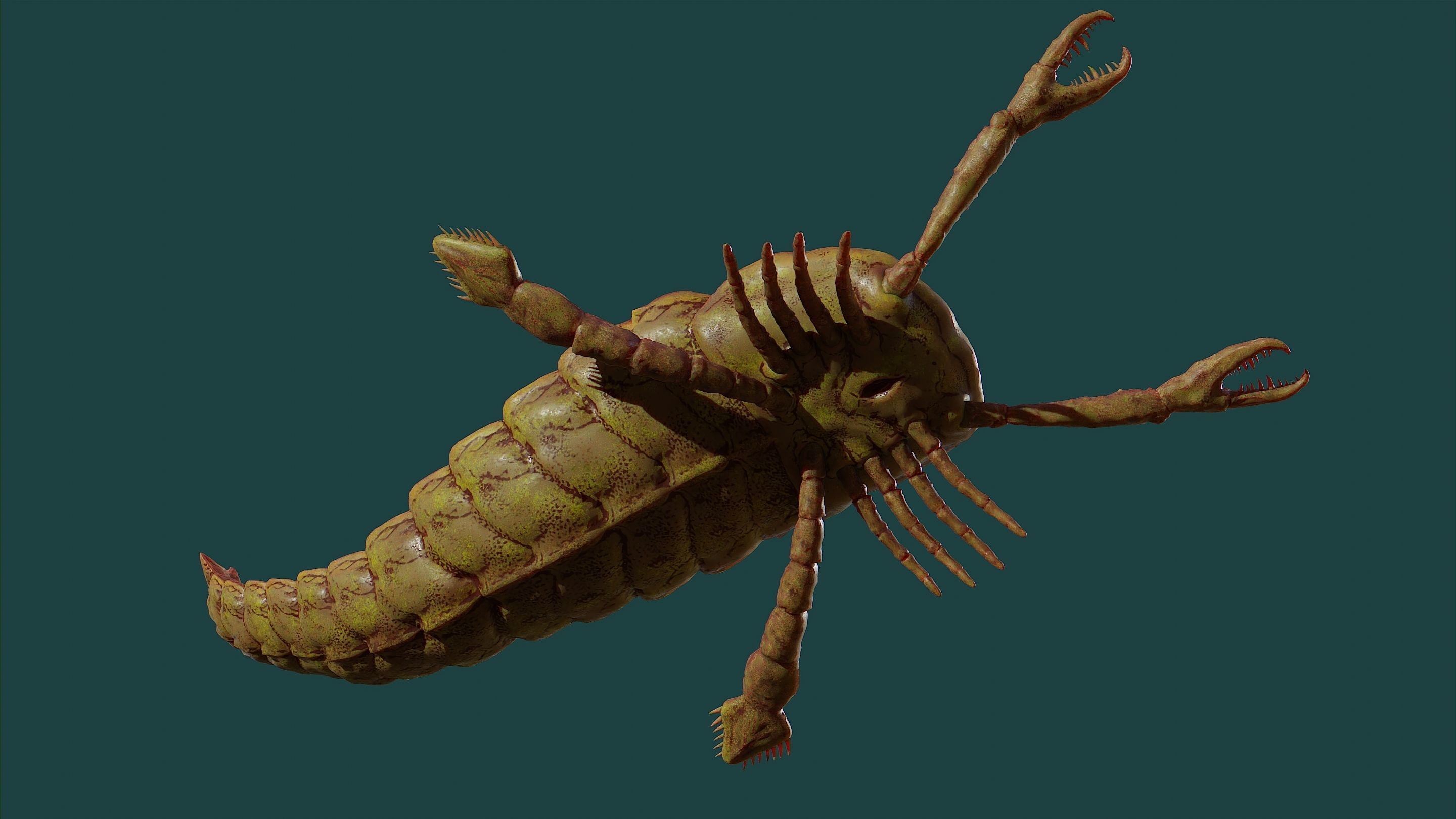 3D model Eurypterid Jaekelopterus rhenaniae ancient animal detailed VR ...