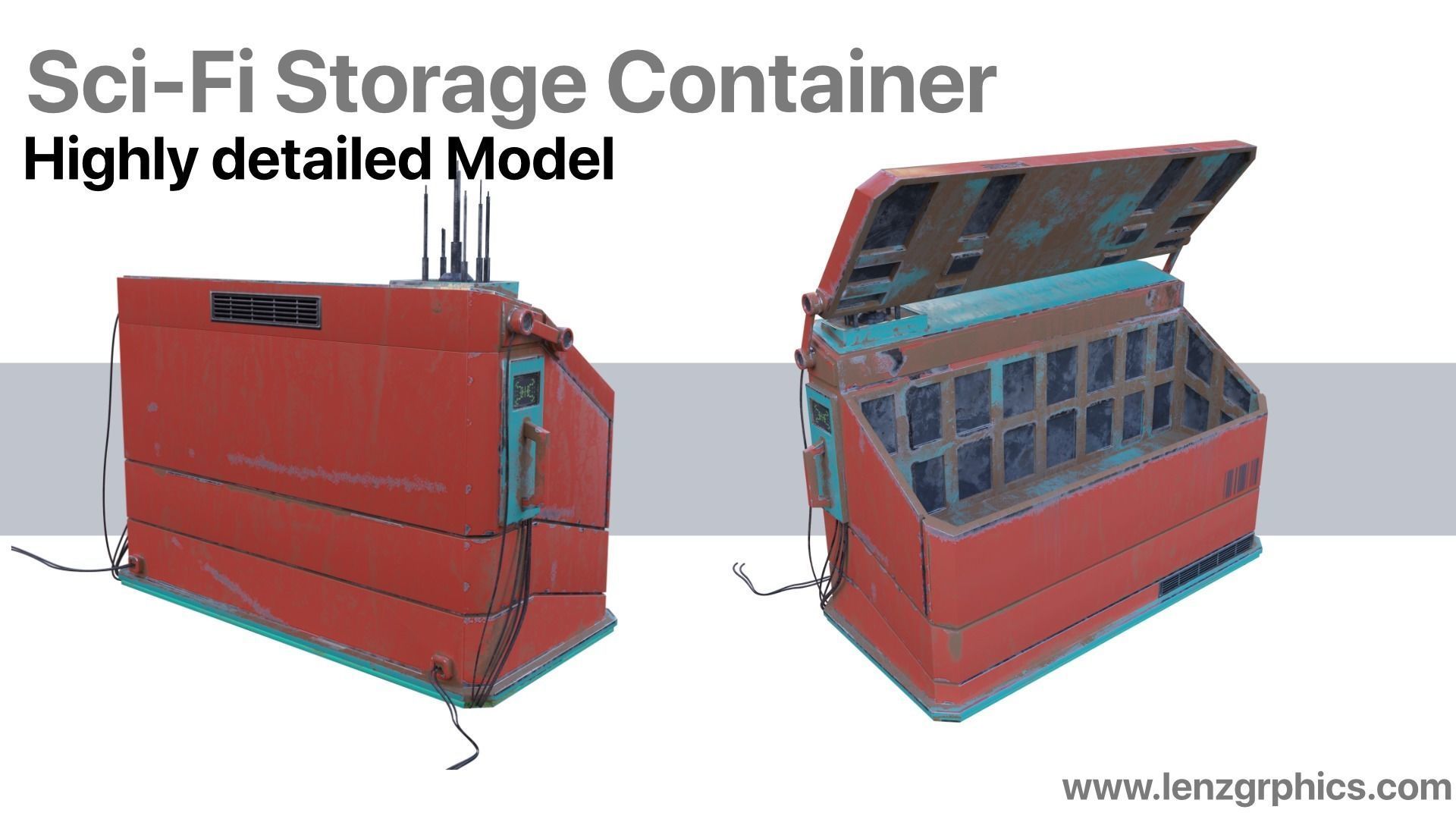 3D model Sci-Fi Storage Container VR / AR / low-poly | CGTrader