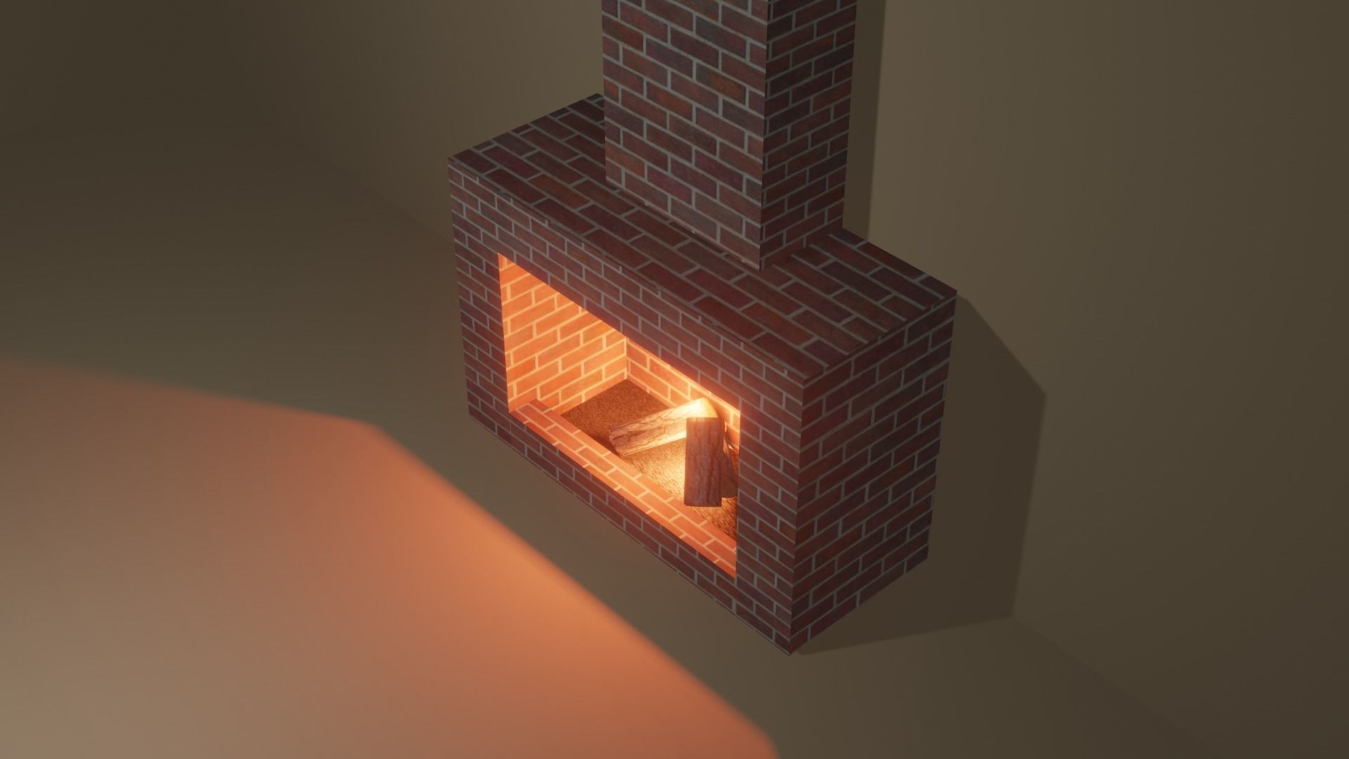3D model Fireplace - Low Poly with handle VR / AR / low-poly | CGTrader
