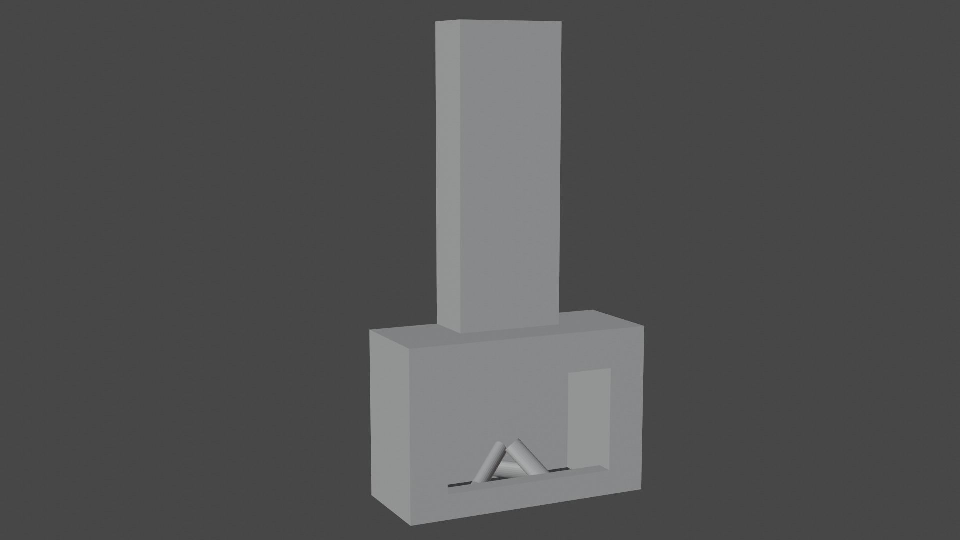 3D model Fireplace - Low Poly with handle VR / AR / low-poly | CGTrader