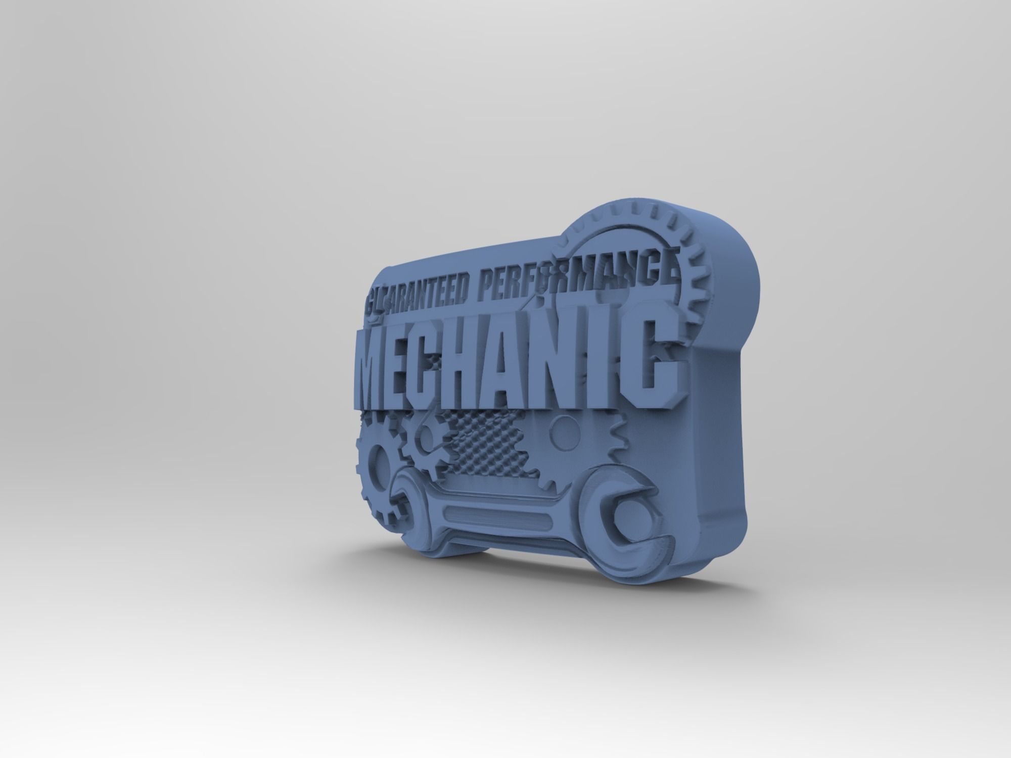 Mechanic Badge 3D model 3D printable | CGTrader