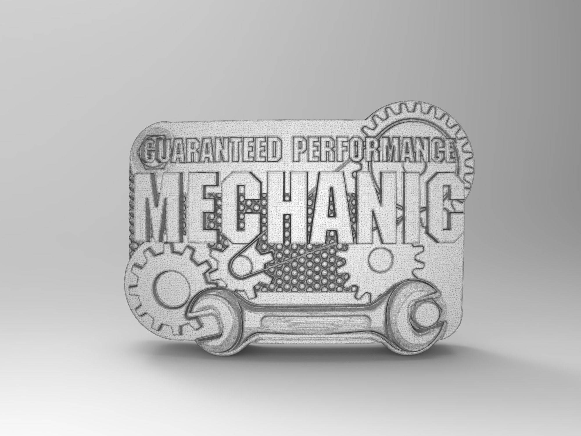 Mechanic Badge 3D model 3D printable | CGTrader