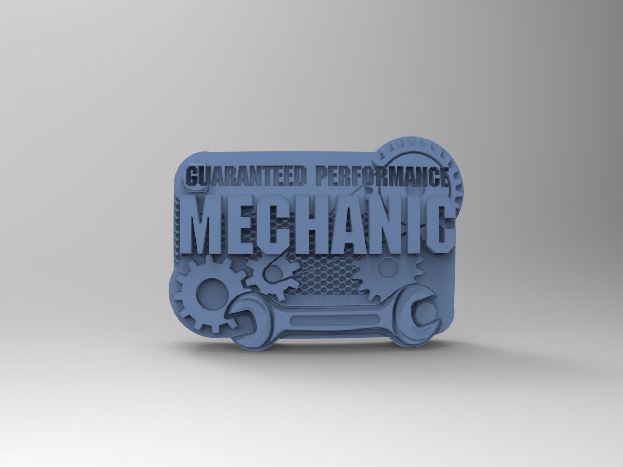 Mechanic Badge 3D model 3D printable | CGTrader