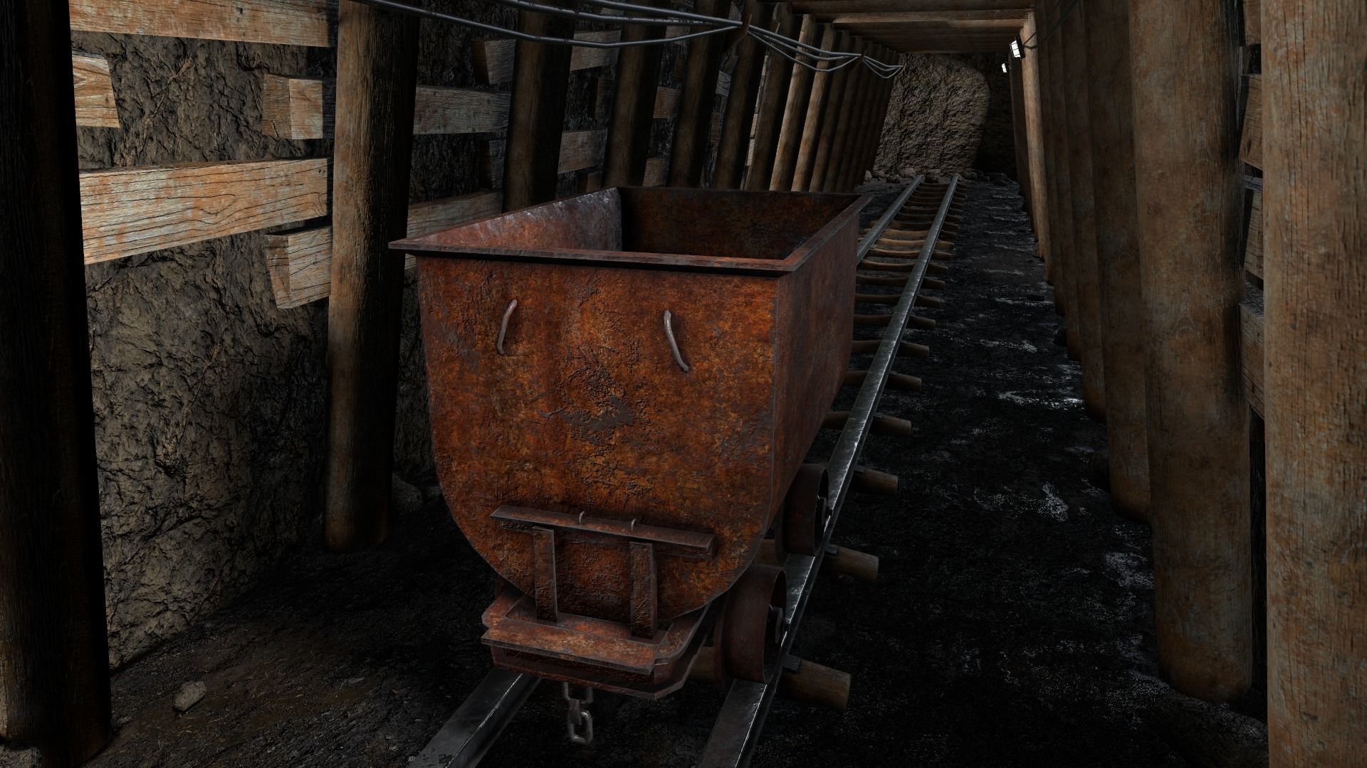 3D model Underground Coal Mine Tunnel VR / AR / low-poly | CGTrader