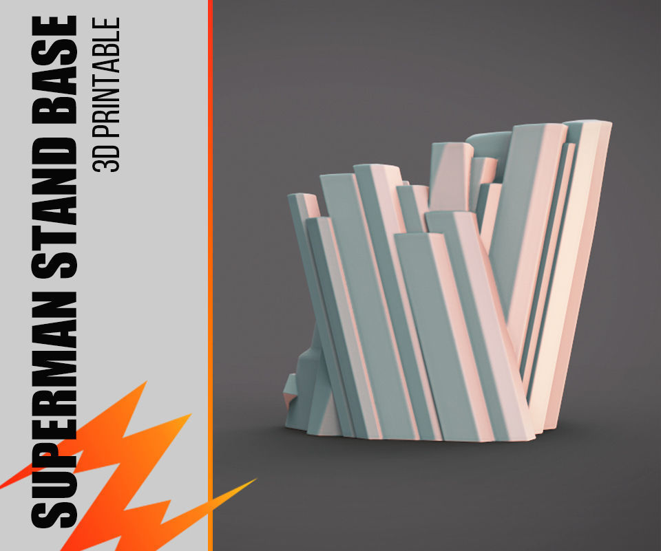Superman Stand Base free 3D model 3D printable | CGTrader