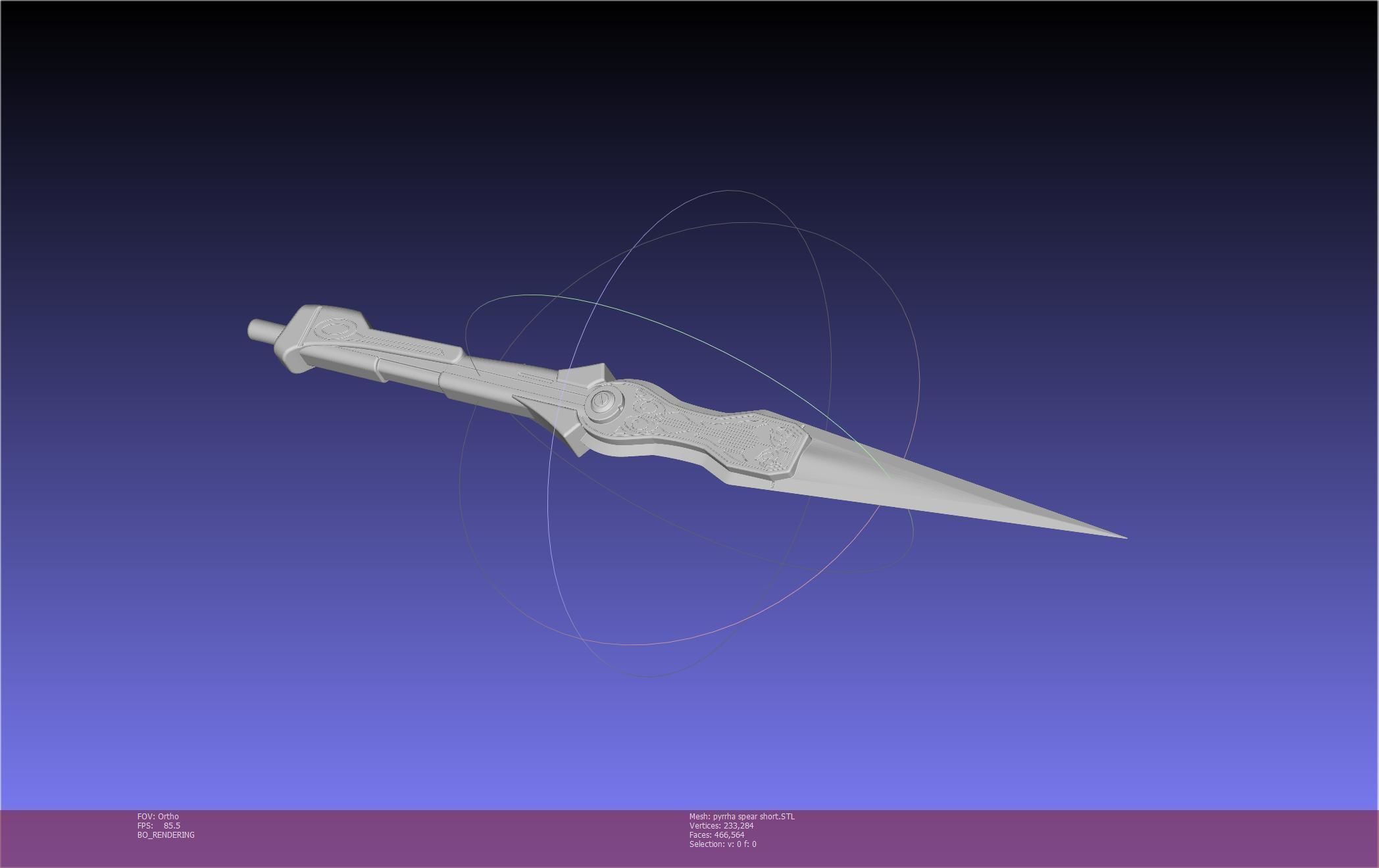 RWBY Pyrrha Nikos Spear Printable Assembly 3D model 3D printable | CGTrader