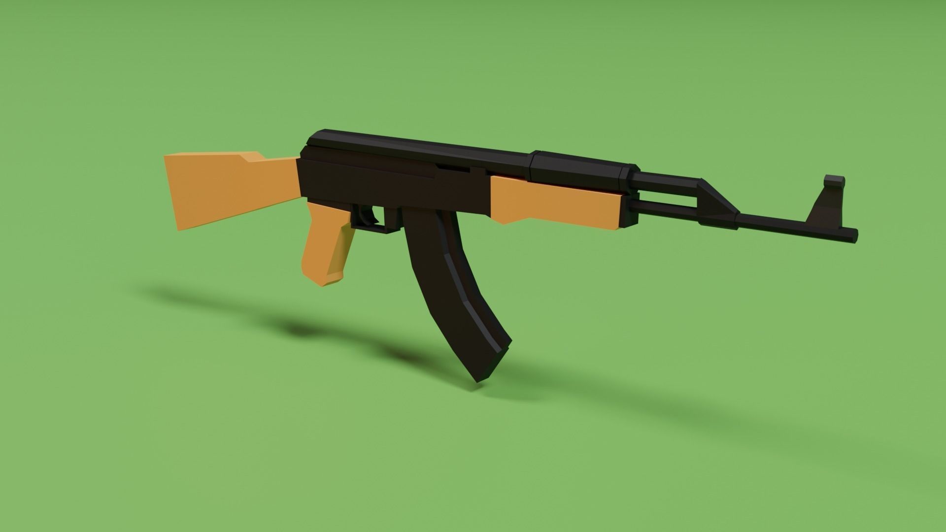 3D model AK-47 Low Poly rifle VR / AR / low-poly | CGTrader