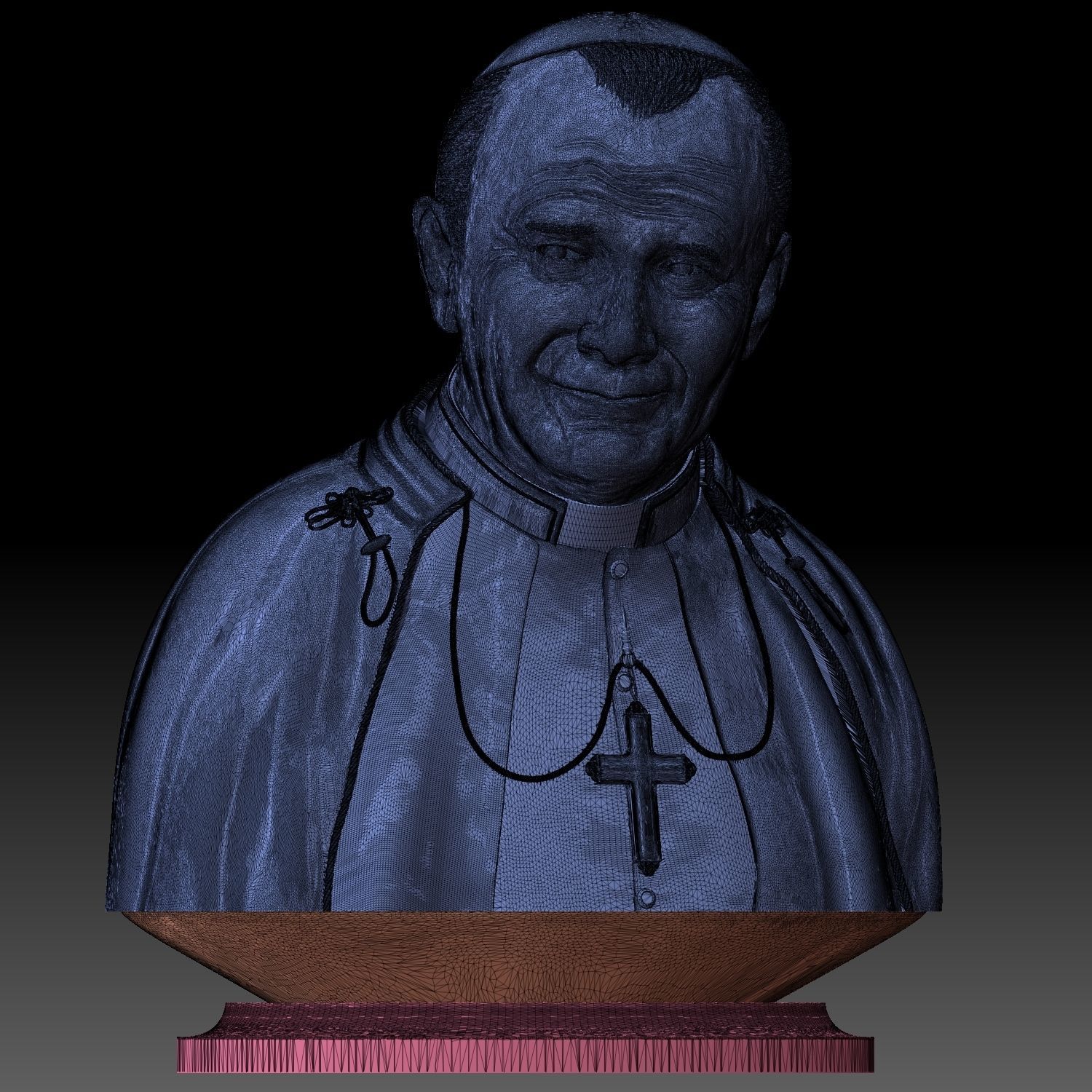Pope John Paul II portrait printable 3D model 3D printable | CGTrader