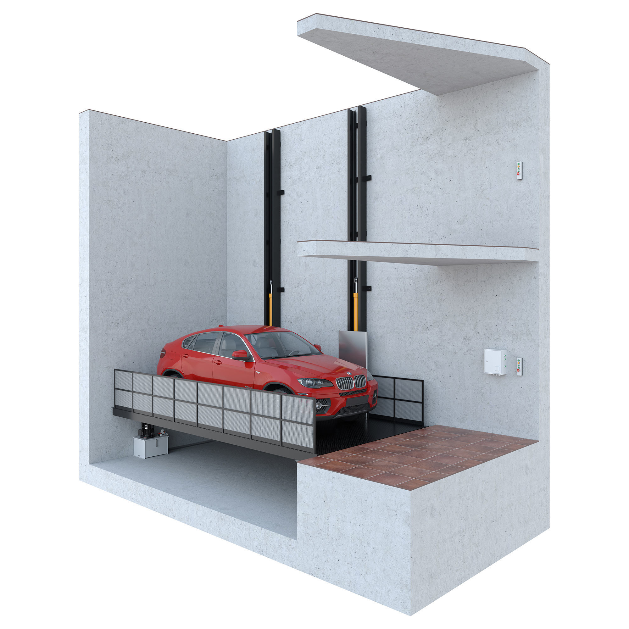 Car lift 5 3D model | CGTrader