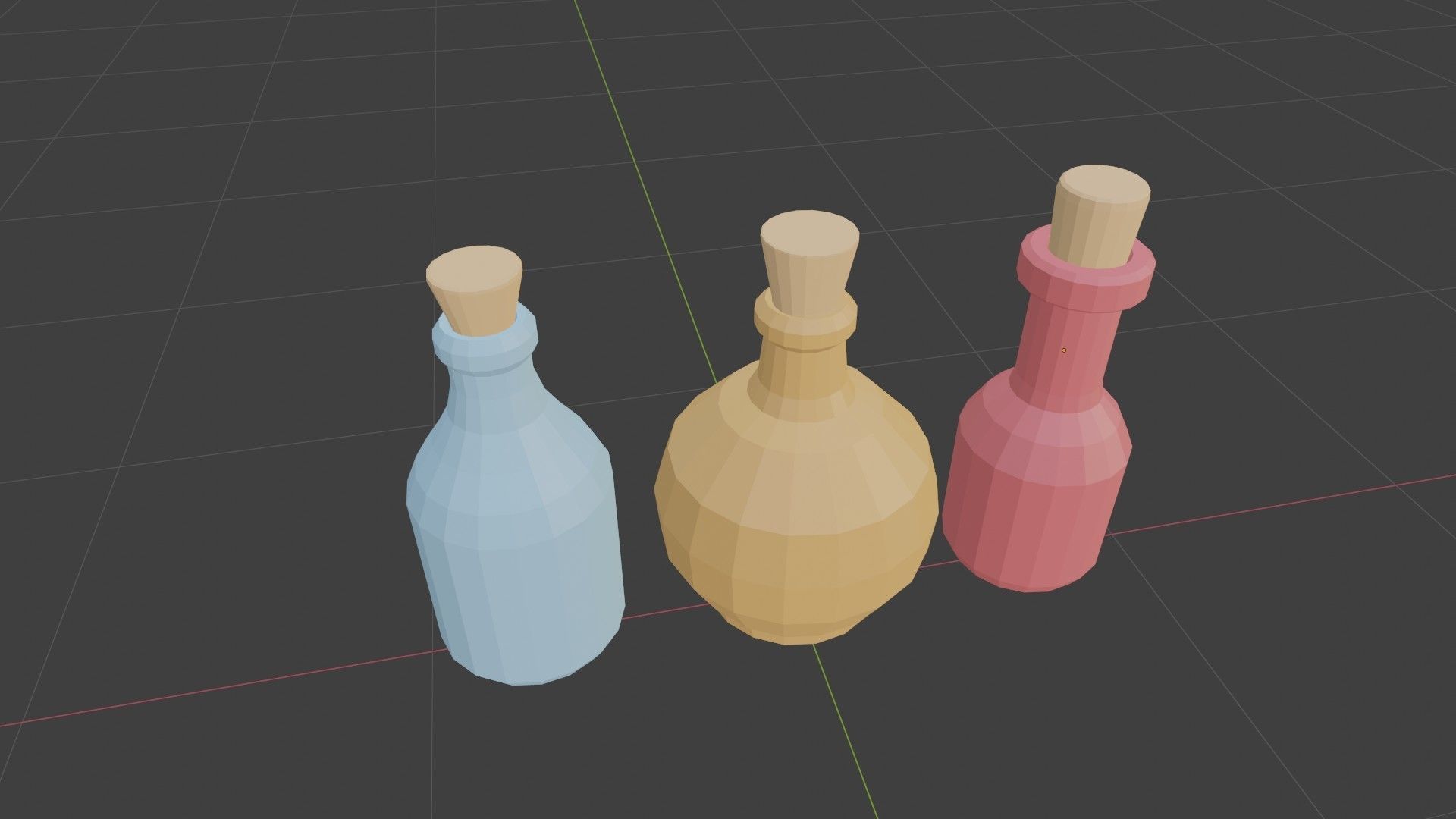 3D model Low poly potion bottle 3 VR / AR / low-poly | CGTrader