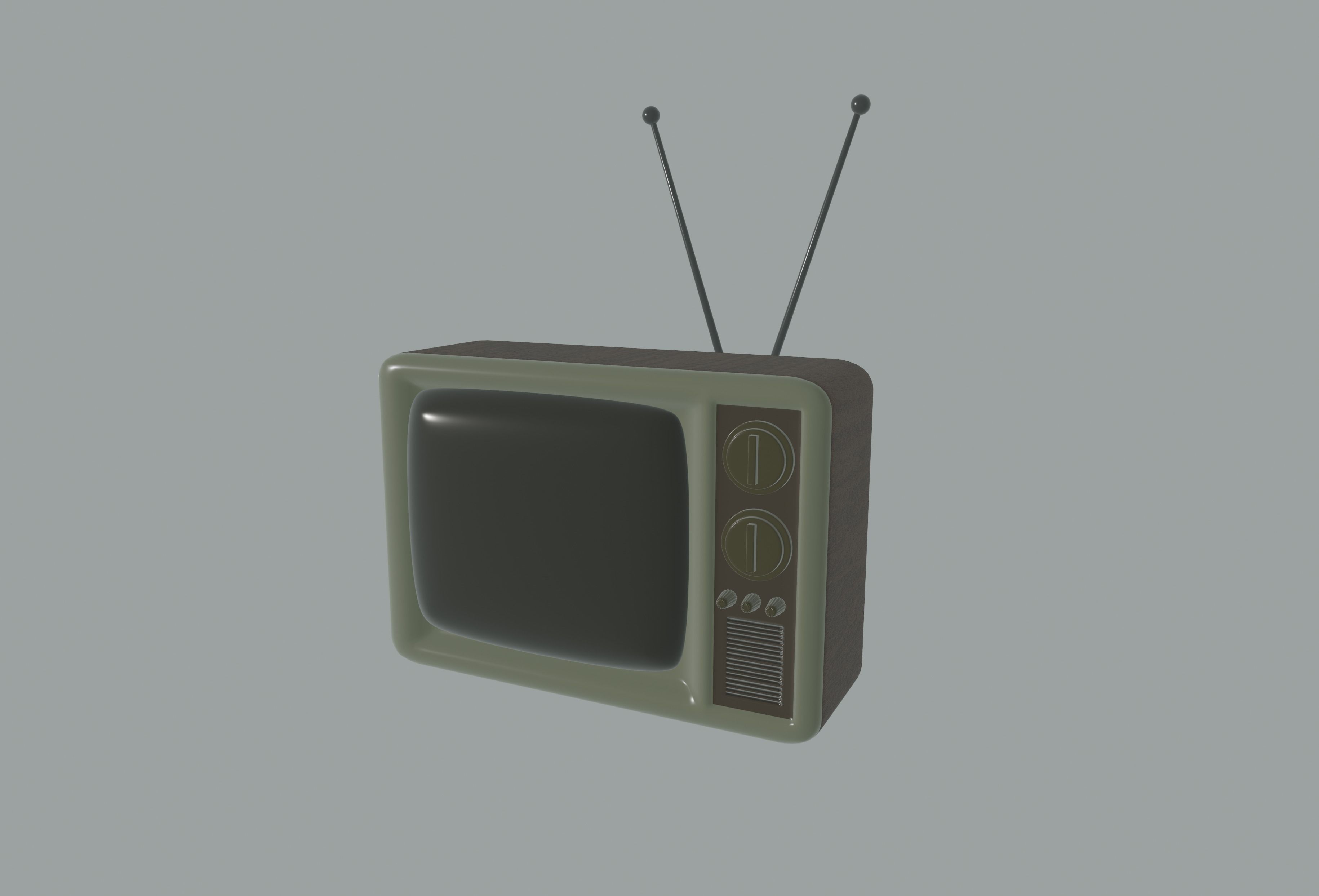 3D model Retro TV VR / AR / low-poly | CGTrader