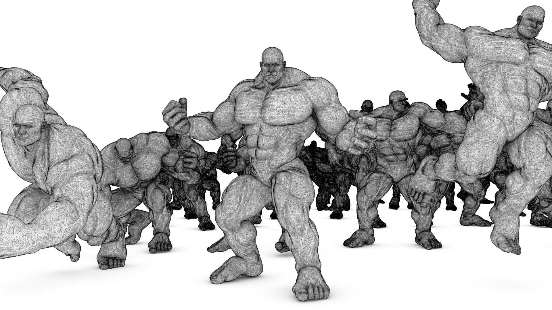 54 Bodybuilder Figure Printable Set-01 3D model | CGTrader
