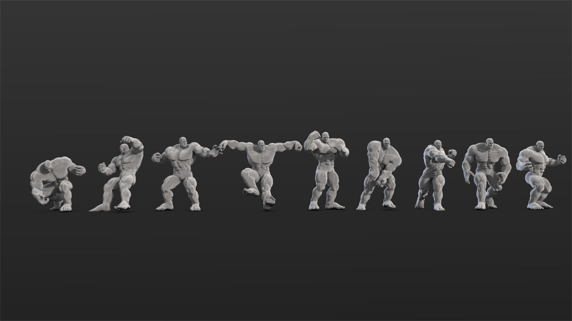 54 Bodybuilder Figure Printable Set-01 3D model | CGTrader