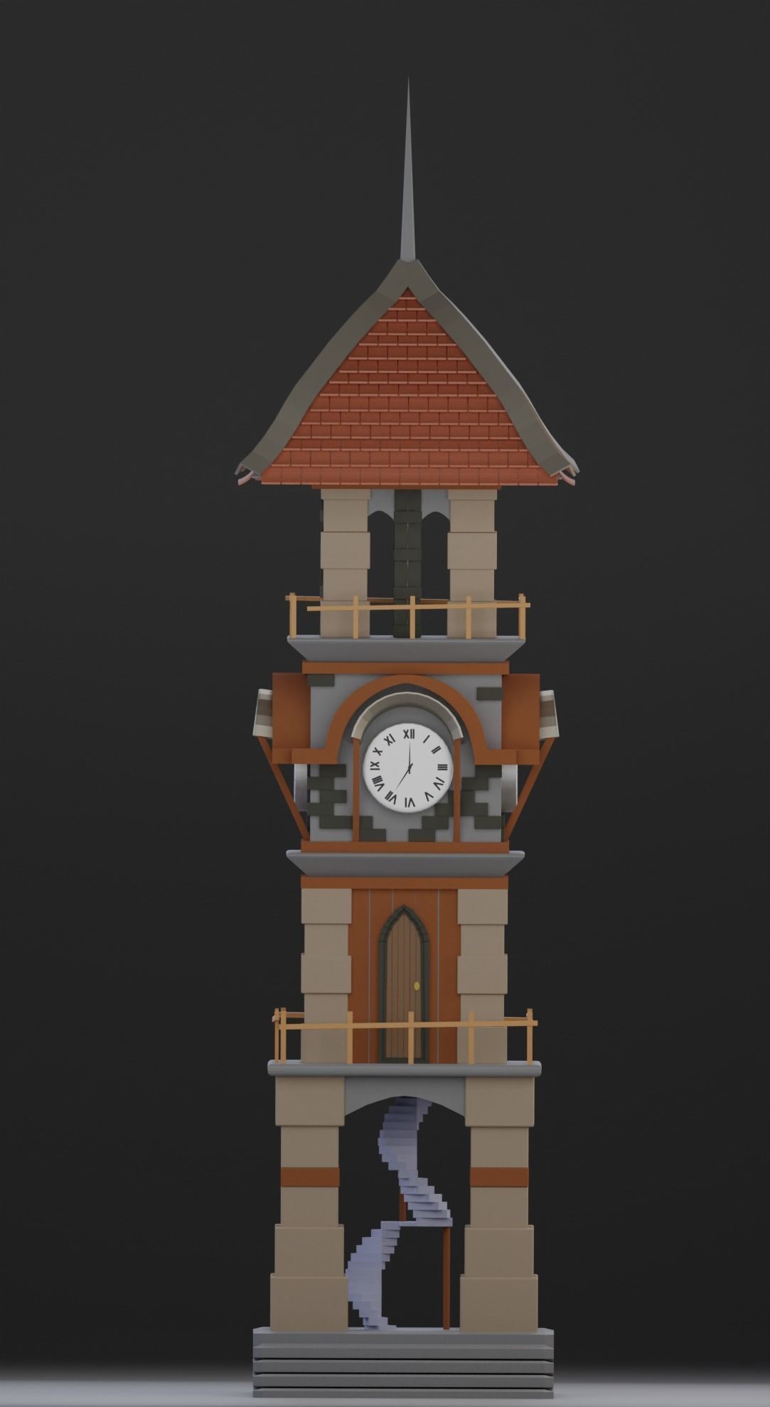 3D model Medieval Tower 3D VR / AR / low-poly | CGTrader