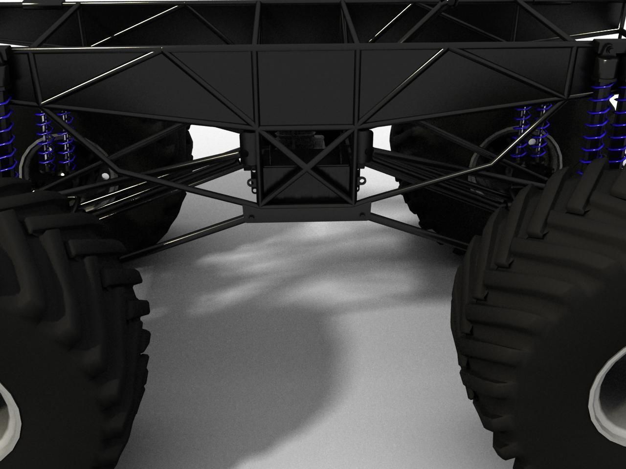 3D model Monster truck frame VR / AR / low-poly rigged | CGTrader