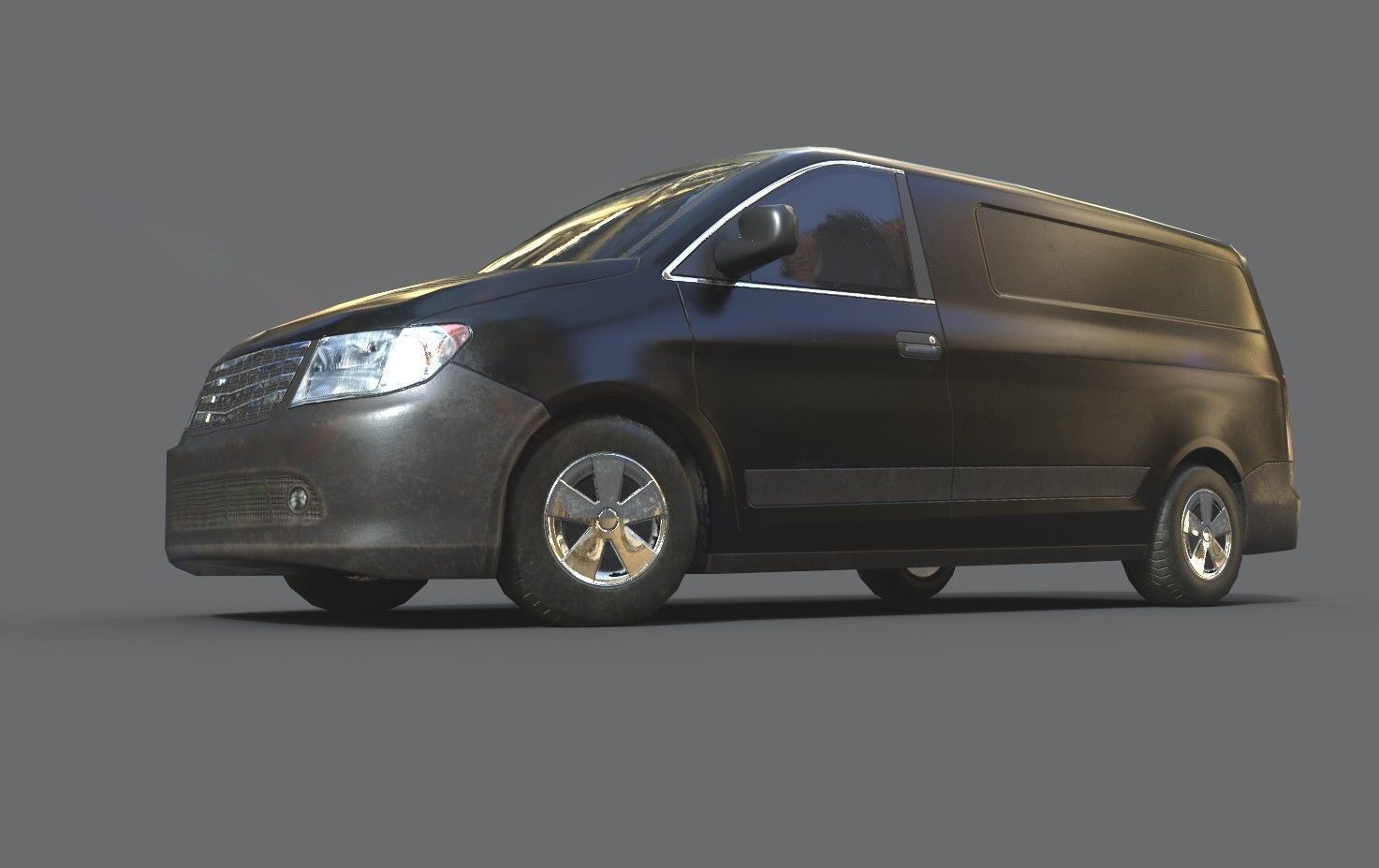 3D model Generic Minivan Black VR / AR / low-poly | CGTrader