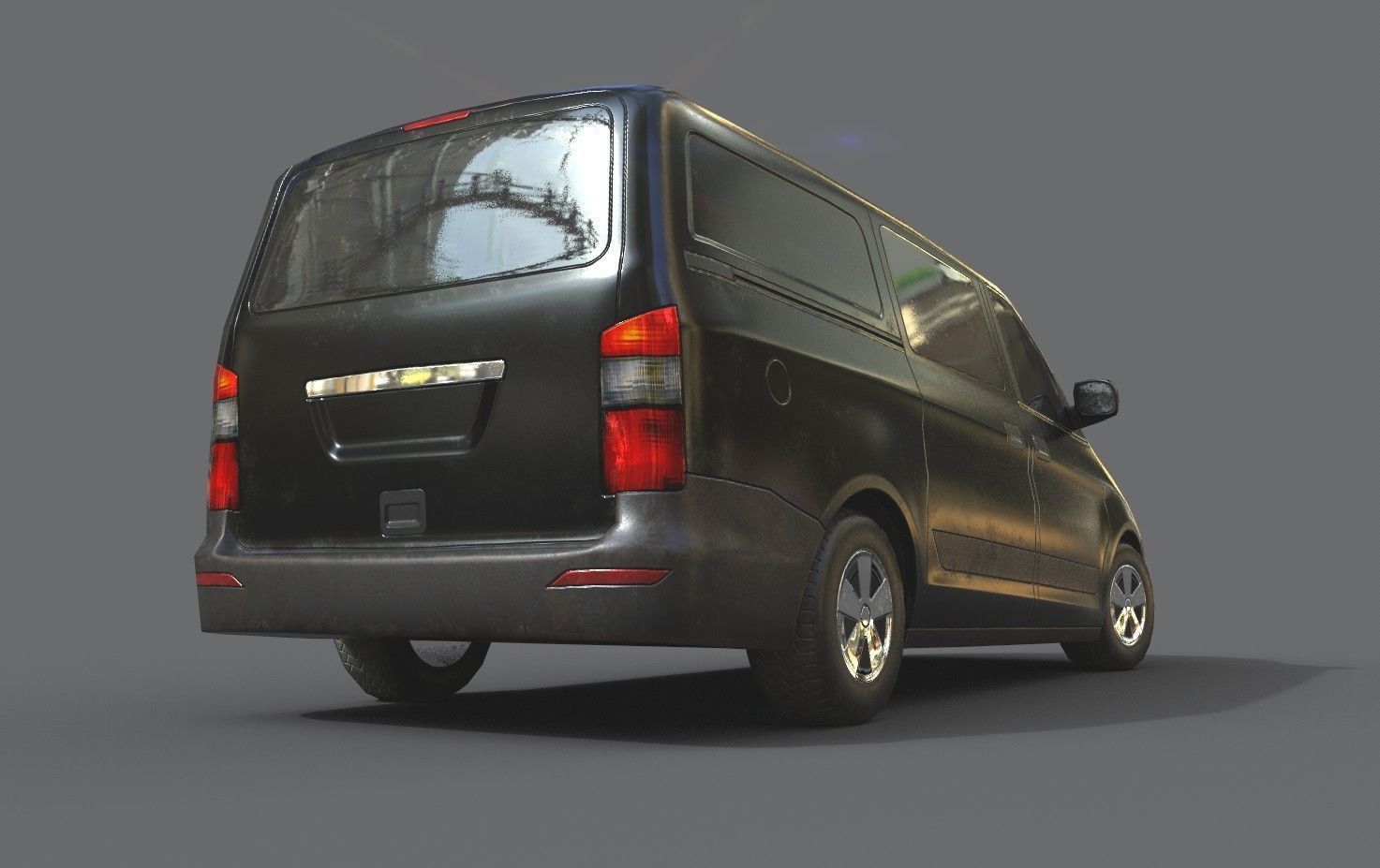 3D model Generic Minivan Black VR / AR / low-poly | CGTrader