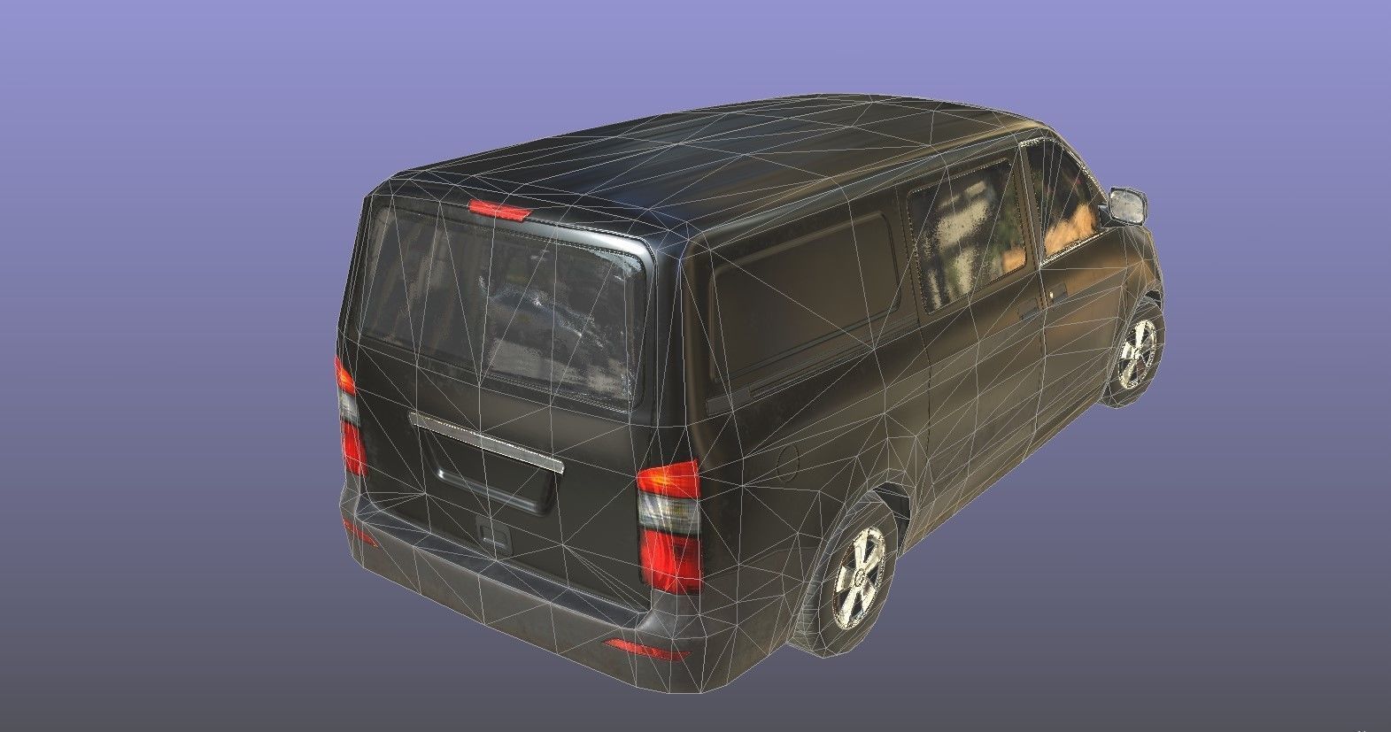 3D model Generic Minivan Black VR / AR / low-poly | CGTrader
